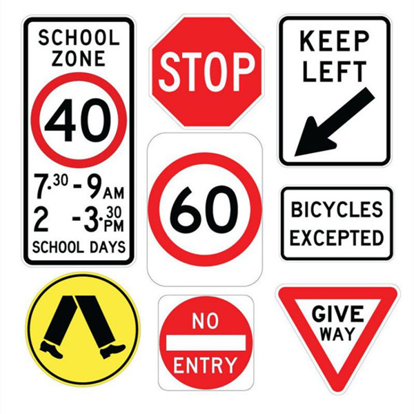 Custom board reflective traffic sign