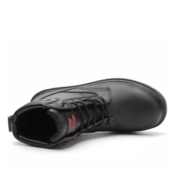 PU outsole genuine cow leather high cut safety boot